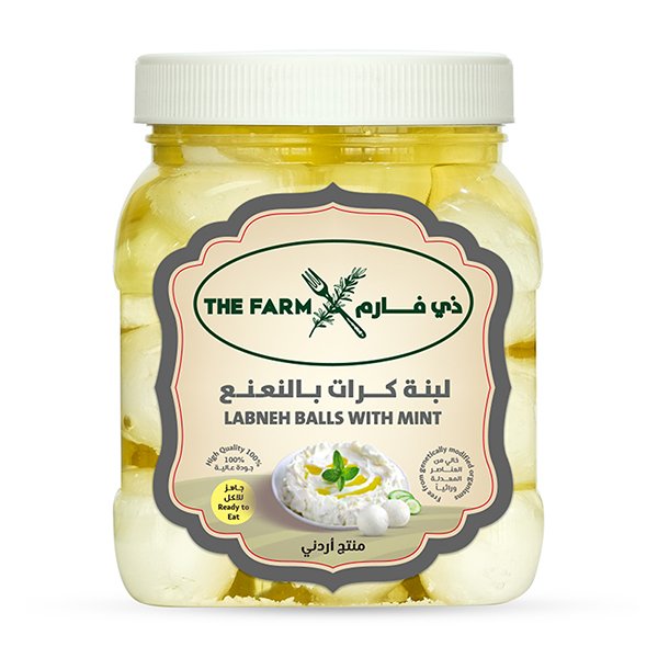 The Farm labneh Balls with Mint Jar 850gm – careplusg.com